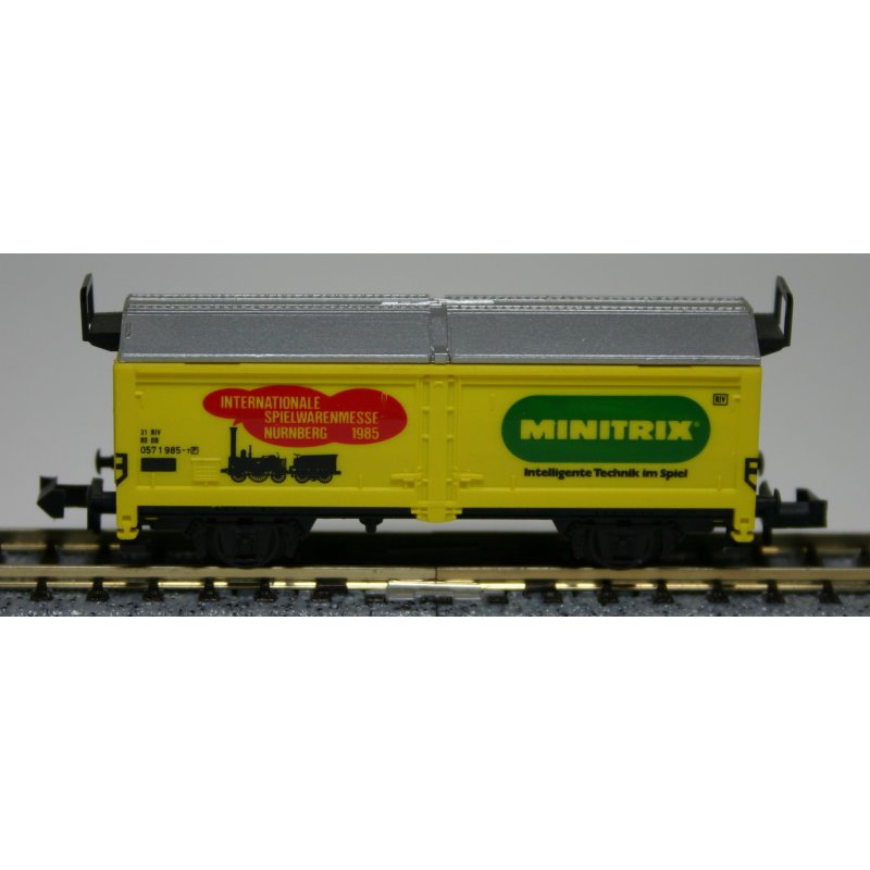 Minitrix 51 3530 85 Hubschiebedachwagen gelb -Spielwarenmesse 1985 Nü ...